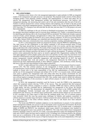 A risk management framework for distributed scrum using PRINCE2 methodology | PDF