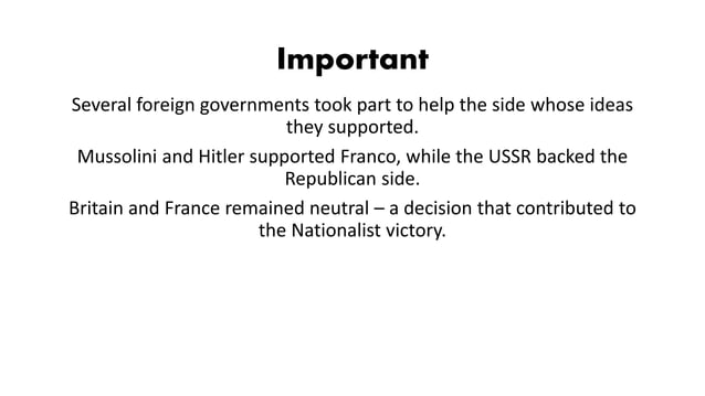 REVISION IGCSE CAMBRIDGE HISTORY: SPANISH CIVIL WAR | PPTX | War and ...