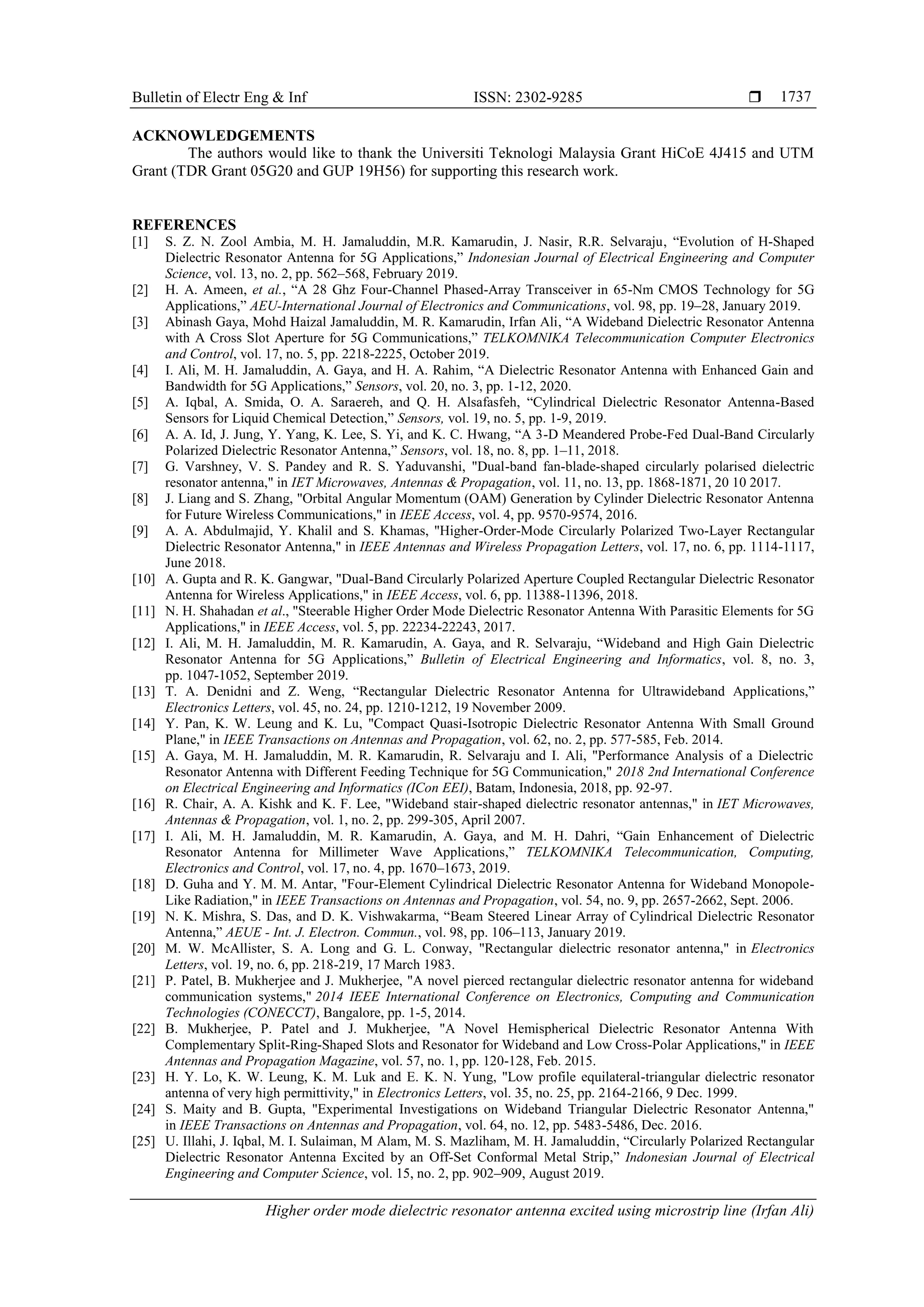 Higher order mode dielectric resonator antenna excited using microstrip ...
