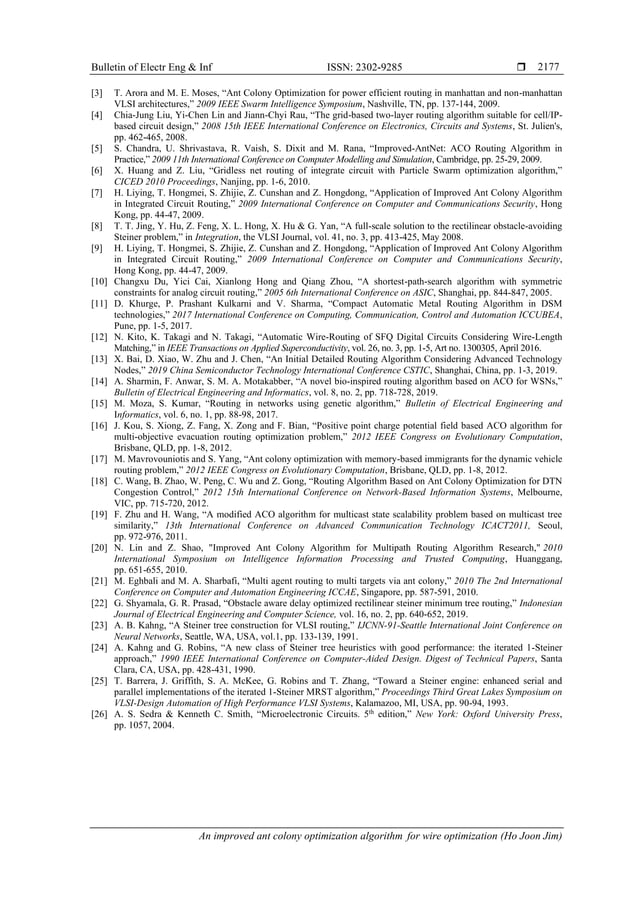 An Improved Ant Colony Optimization Algorithm For Wire Optimization Pdf