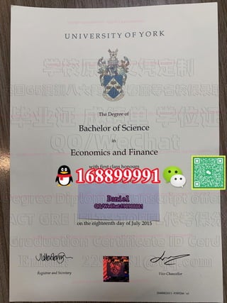 The University of York degree offer diploma Transcript | PDF