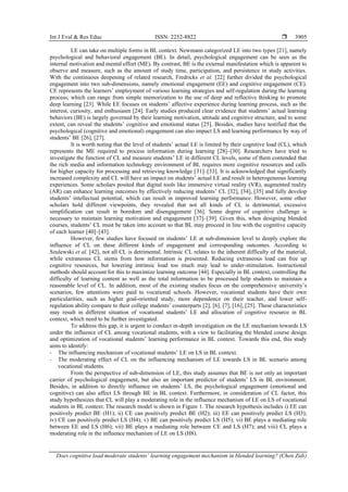 Does cognitive load moderate students’ learning engagement mechanism in ...