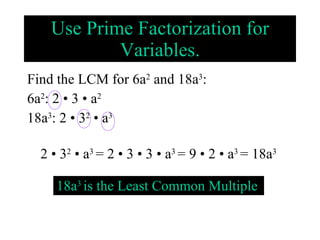 November 4th on LCM, Ordering/Comparing Fractions | PPT