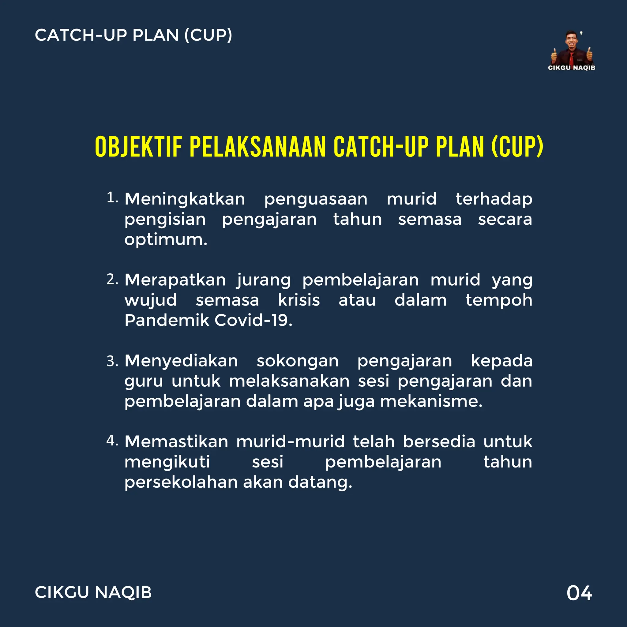 Catch-Up Plan (CUP) | PDF