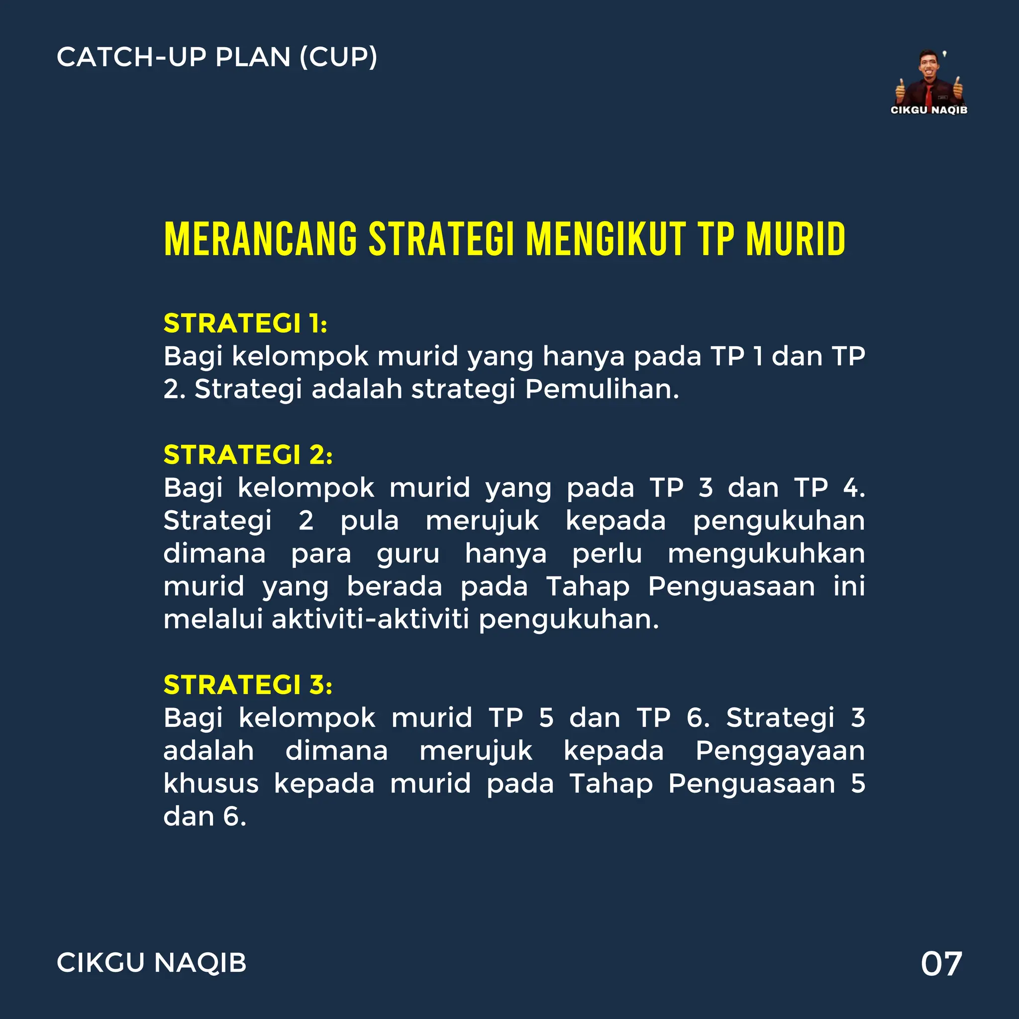 Catch-Up Plan (CUP) | PDF