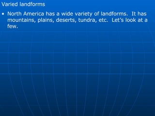 5.1 - North American Landforms and Resources | PPT