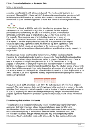 51 privacy-preserving-publication-of-set-valued-data | PDF