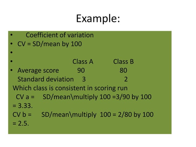 Coefficient of Variation | PPTX