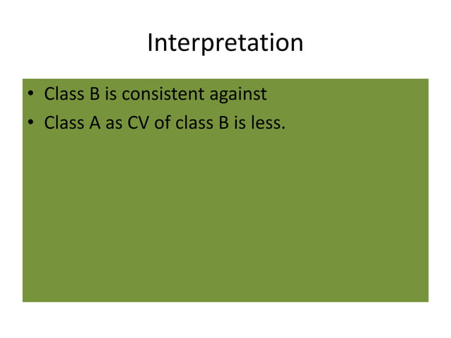 Coefficient Of Variation Pptx