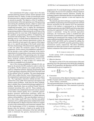 An Enhanced Inherited Crossover GA for the Reliability Constrained UC Problem | PDF | Genetics ...