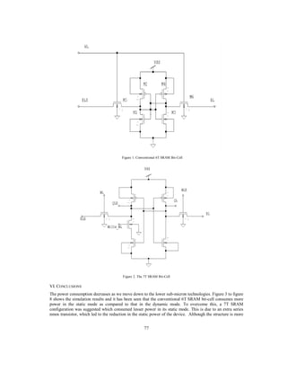 Average and Static Power Analysis of a 6T and 7T SRAM Bit-Cell at 180nm, 90nm, and 45nm CMOS ...