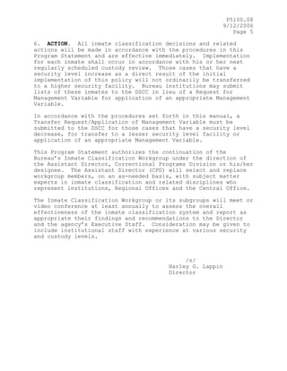 Designation Process in the BOP | PDF