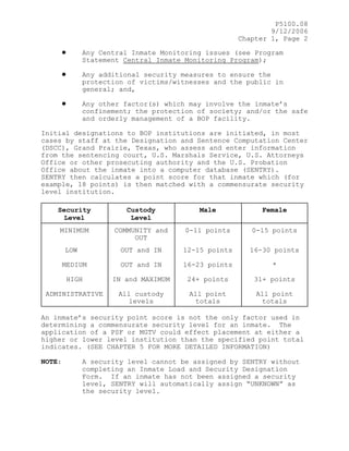 Designation Process in the BOP | PDF