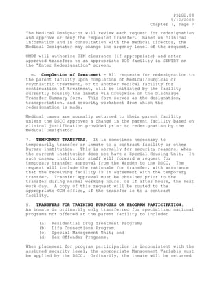 Designation Process in the BOP | PDF