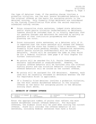 BOP Policy 5100_008 for Transfers of Federal Inmates | PDF