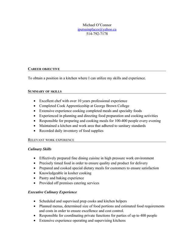 Michael OConnor cv | PDF