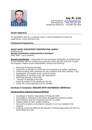 Jay Lim CV | PDF