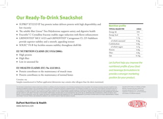 DuPont Ready-to-Drink Snackshot | PDF | Nutrition | Healthy Living