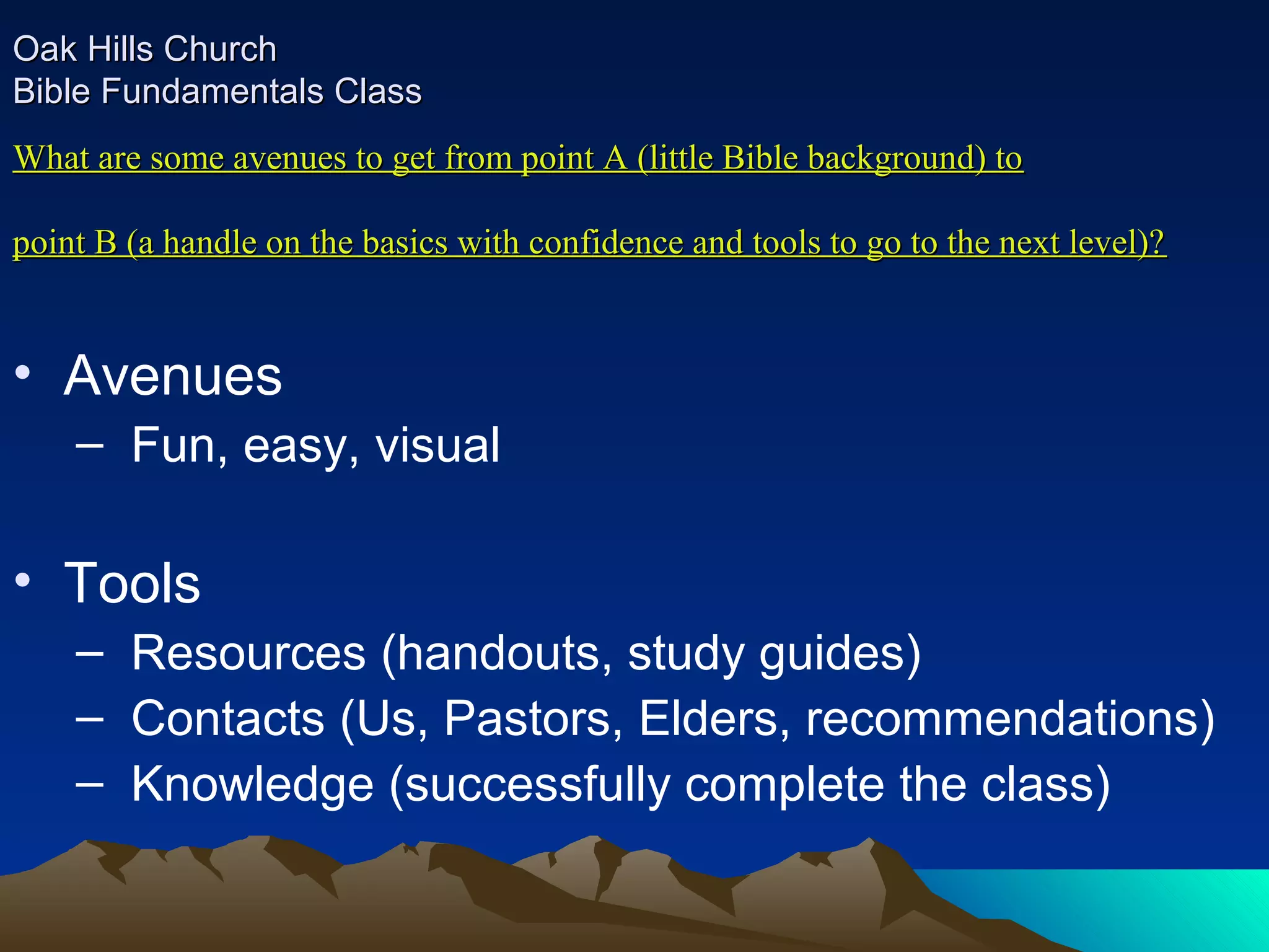 Bible Fundamentals | PPT
