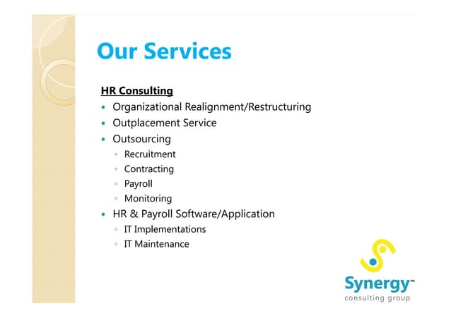 Synergy Company Profile | PPT