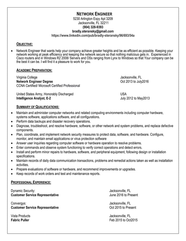 Brads resume | PDF