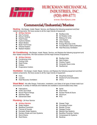 HMI's line card | PDF