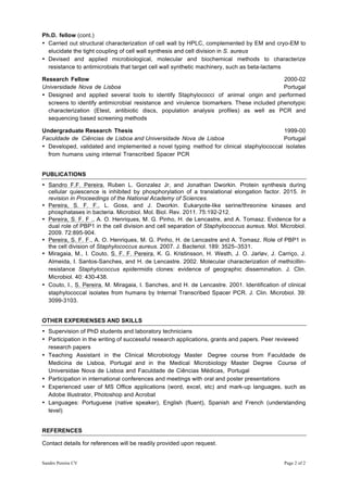 CV Sandro Pereira | PDF
