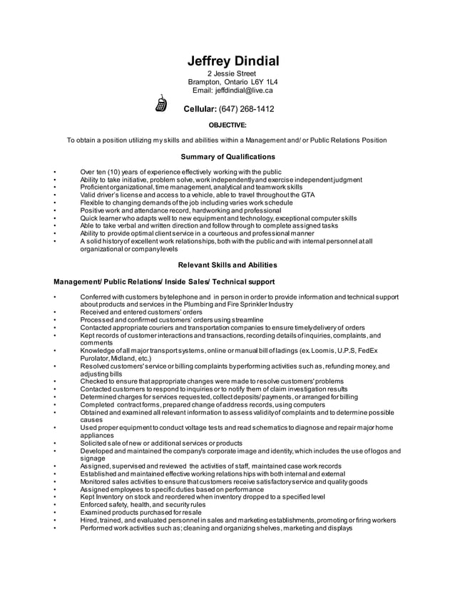 ^Jeffrey Dindial resume^^ | DOCX