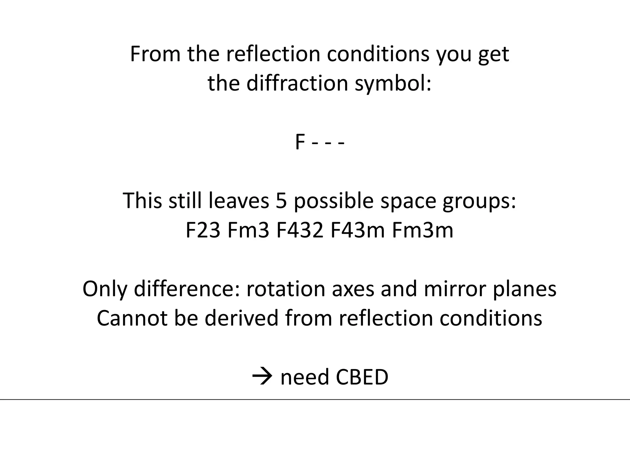 5 10b exercise_determine the diffraction symbol of ca_f2_ex on saed | PPT