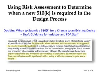 510(k) Best Practices - Combining Risk Management & Design Controls.pptx