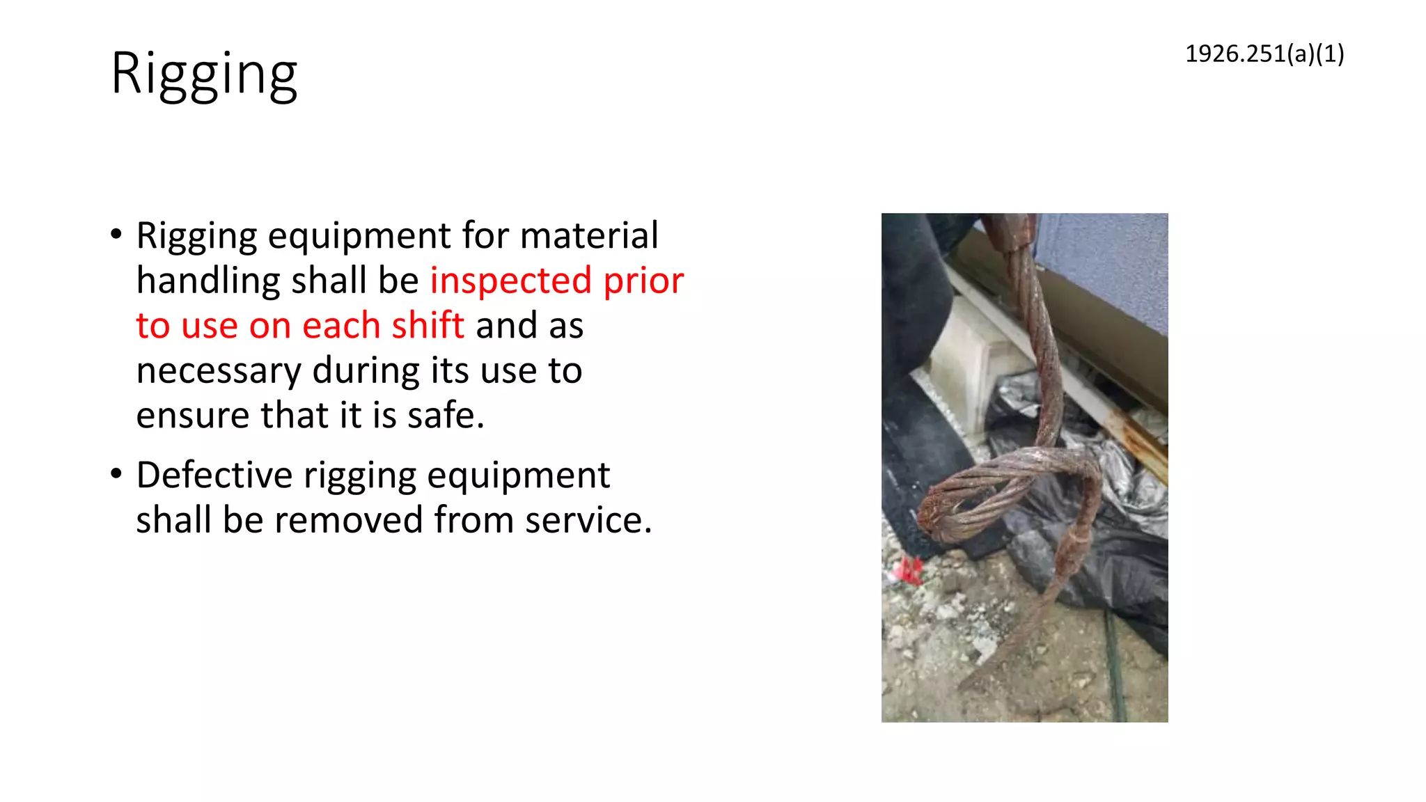 510 material handling rigging 2018 | PPTX