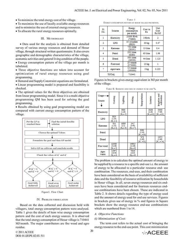 Optimal Allocation of Rural Energy Resources Using Goal Programming -A Case Study | PDF | Power ...