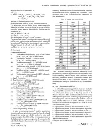 Optimal Allocation of Rural Energy Resources Using Goal Programming -A ...