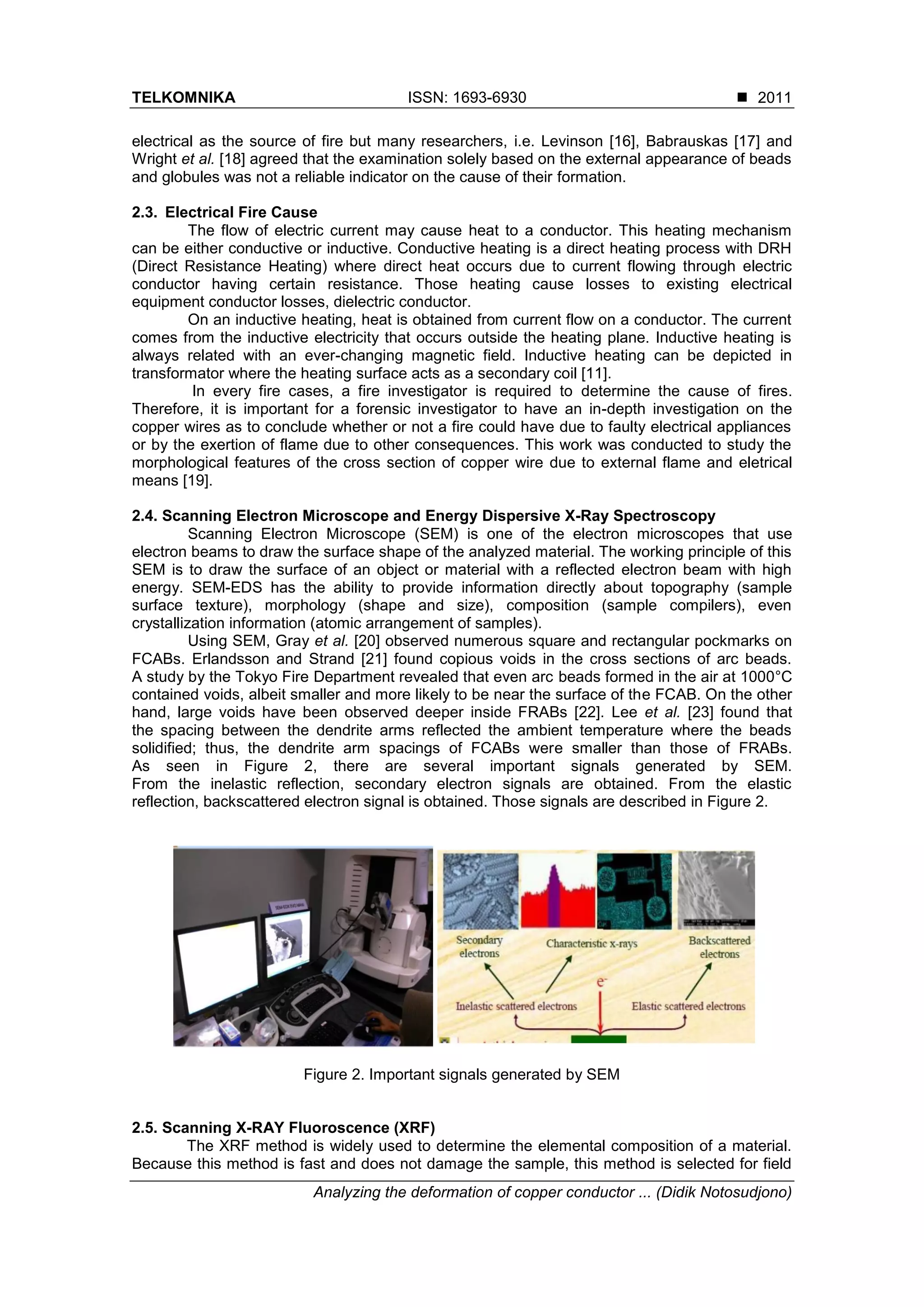 Analyzing the deformation of copper conductor from a fire impact | PDF