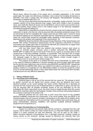 Analyzing the deformation of copper conductor from a fire impact | PDF