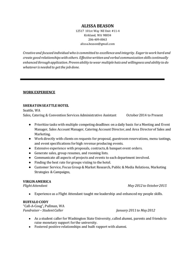 Alissa Beason - Resume | DOCX | Business and Finance
