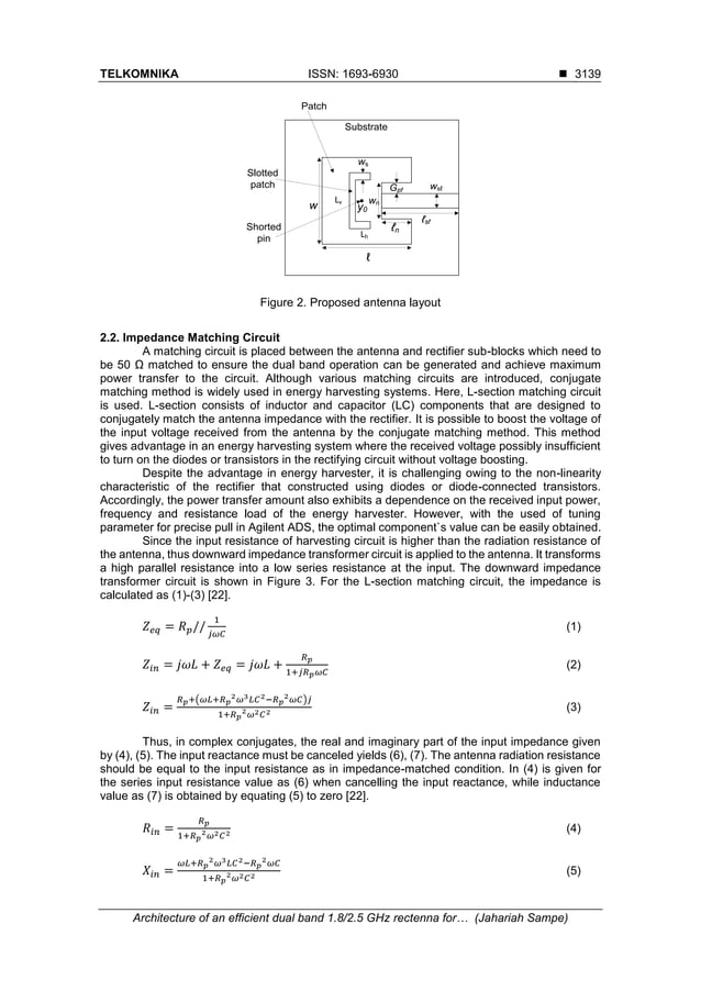 Architecture Of An Efficient Dual Band 1 8 2 5 Ghz Rectenna For Rf