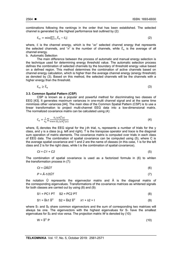 Energy extraction method for EEG channel selection | PDF | Brain and Nervous System Disorders ...