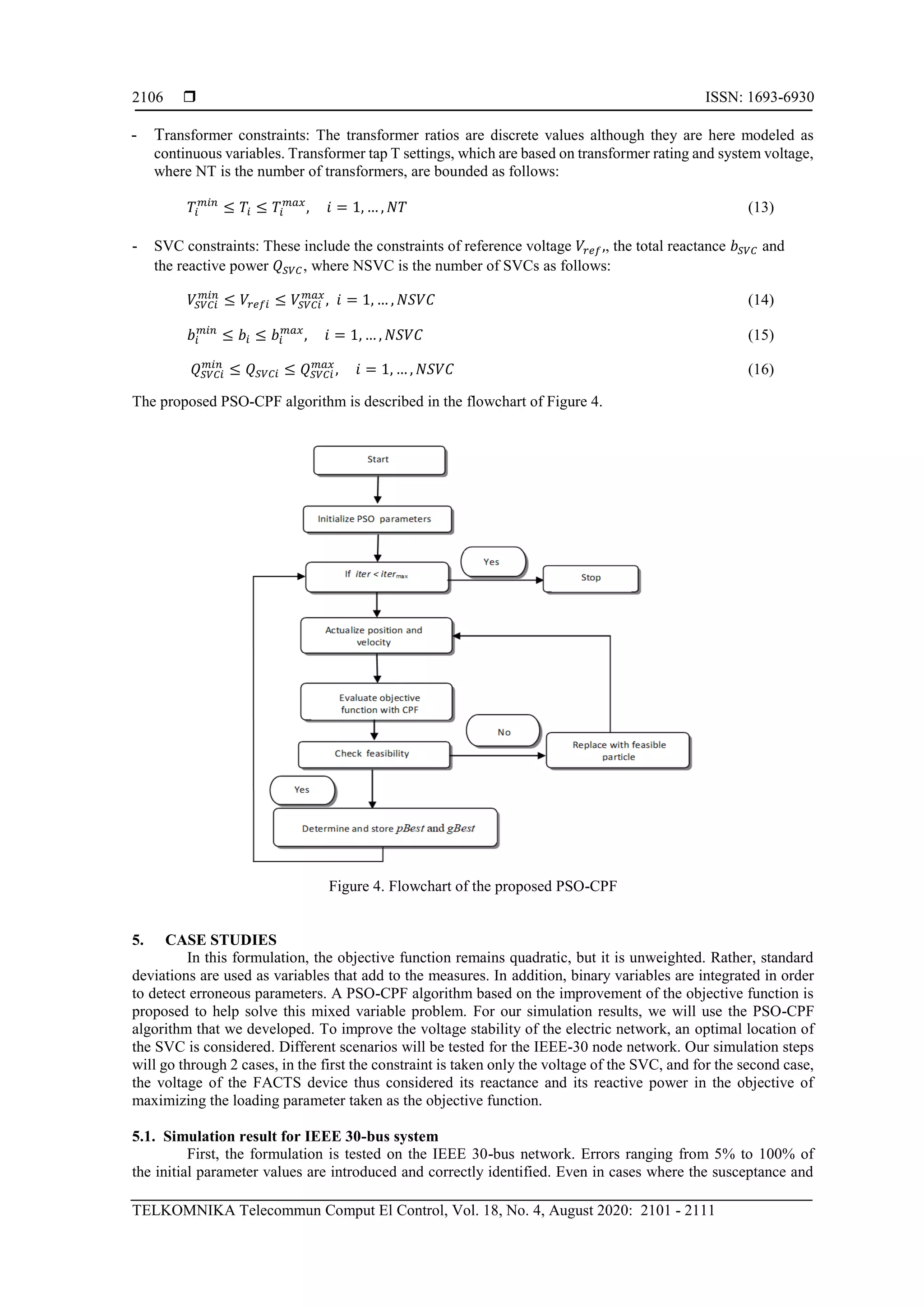 SVC device optimal location for voltage stability enhancement based on a combined particle swarm ...