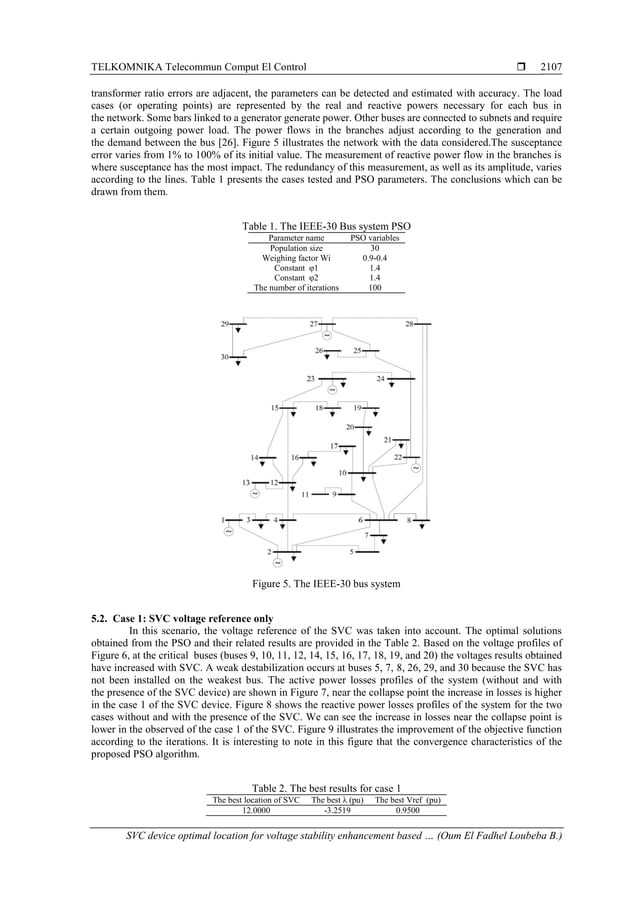 SVC device optimal location for voltage stability enhancement based on a combined particle swarm ...