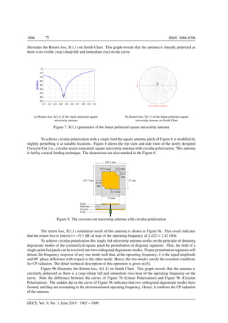 Single feed circularly polarized crescent-cut and extended corner ...