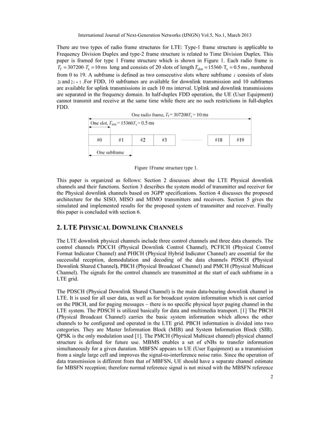 Implementation of Pipelined Architecture for Physical Downlink Channels of 3GPPLTE | PDF ...