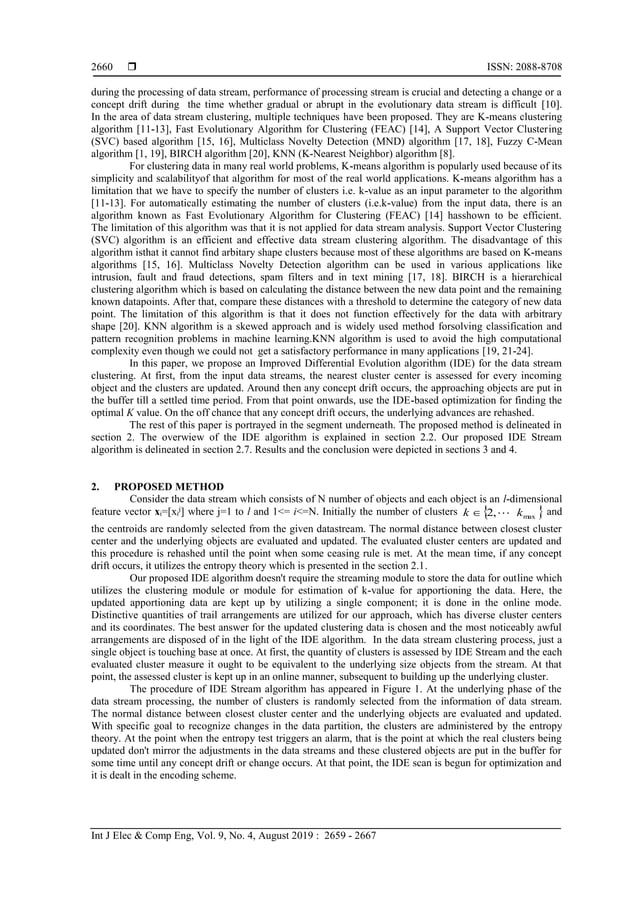 An Improved Differential Evolution Algorithm For Data Stream Clustering