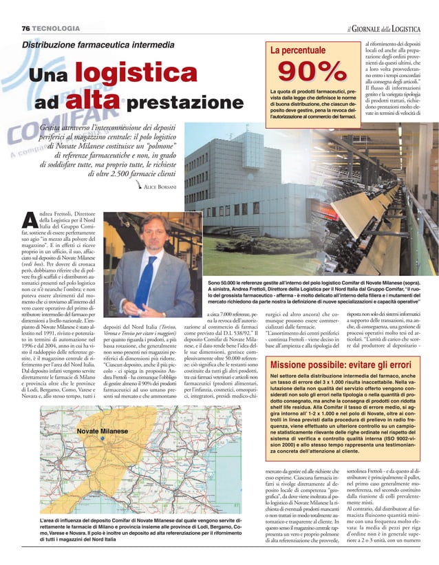 Distribuzione farmaceutica intermedia UNA LOGISTICA AD ALTA PRESTAZIONE | PDF