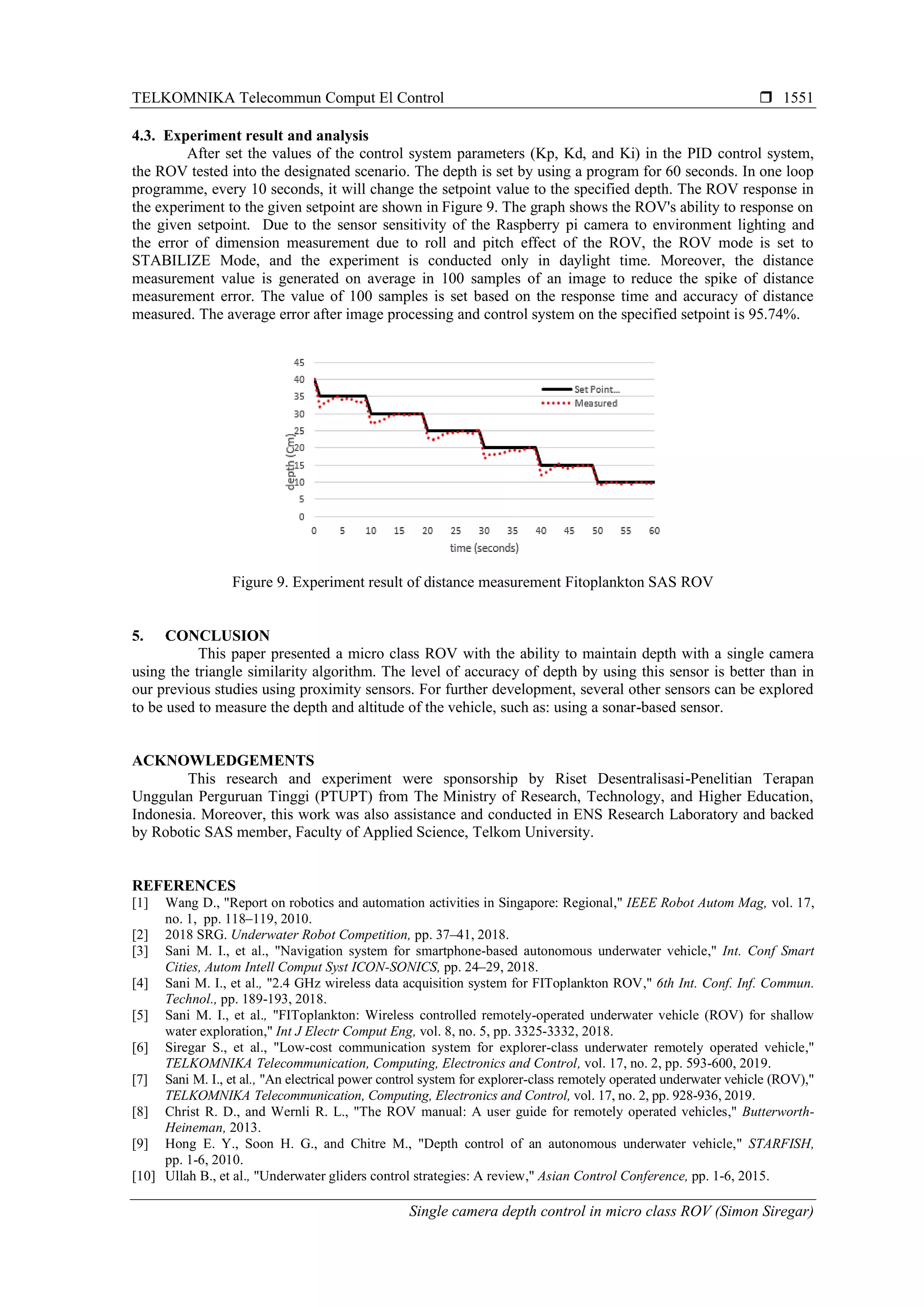 Single camera depth control in micro class ROV | PDF | Cameras and ...