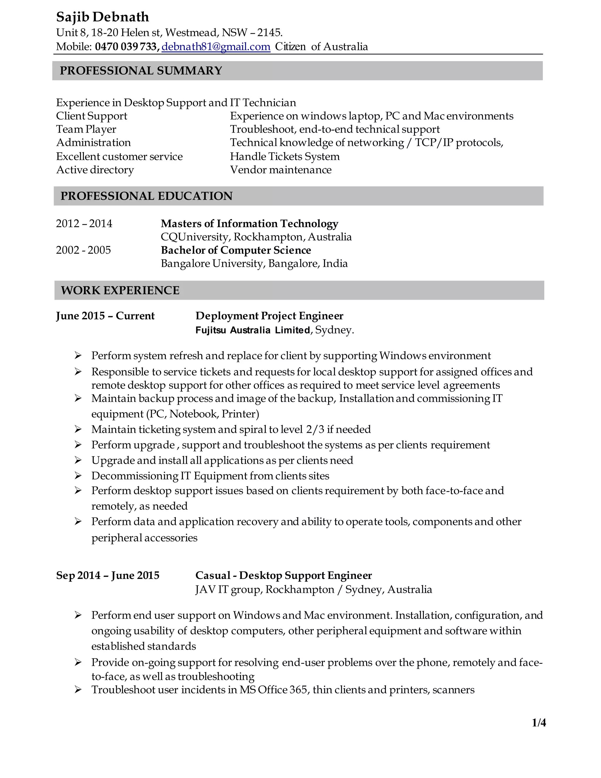 30.08.2016 Resume Sajib | PDF