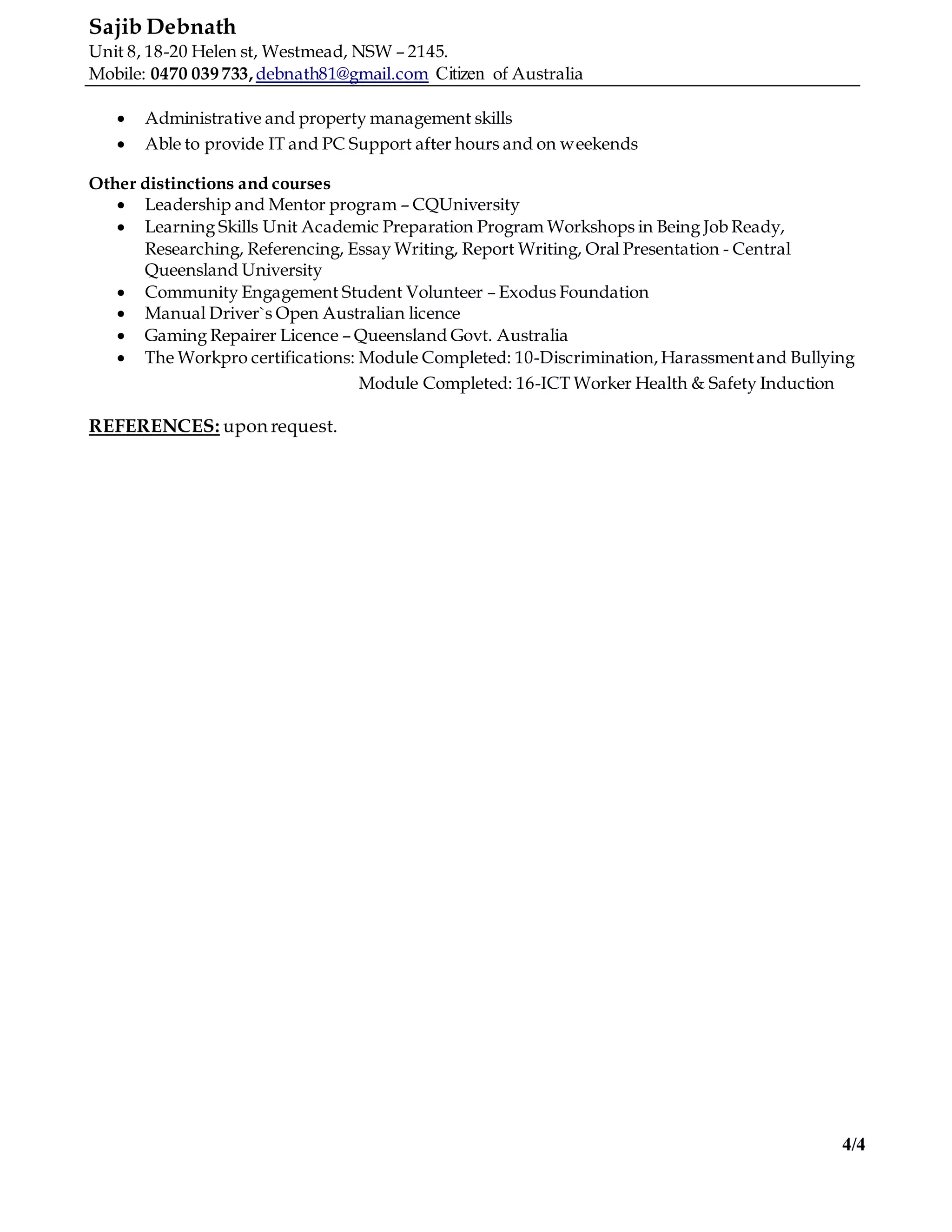 30.08.2016 Resume Sajib | PDF