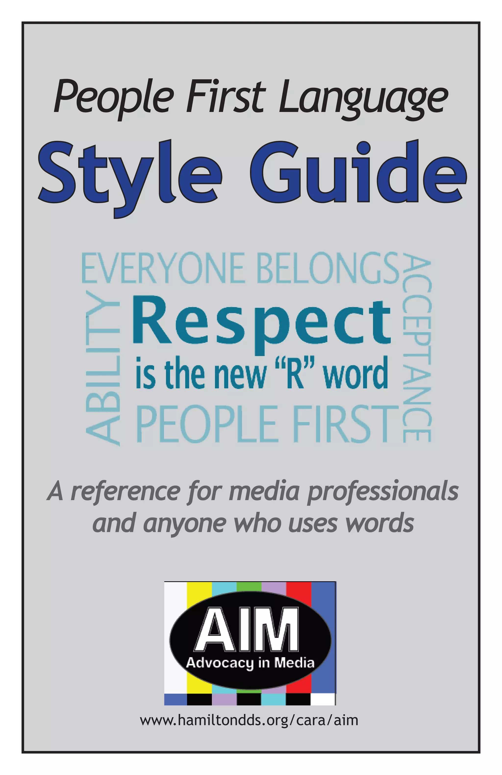 Person First Language Guide 62212 | PDF