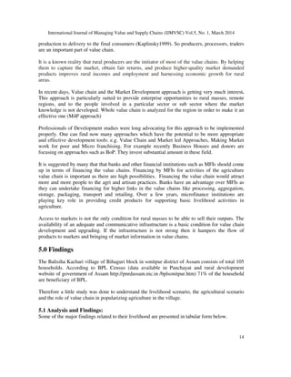 Financing Value Chains for Developing Rural Livelihoods | PDF