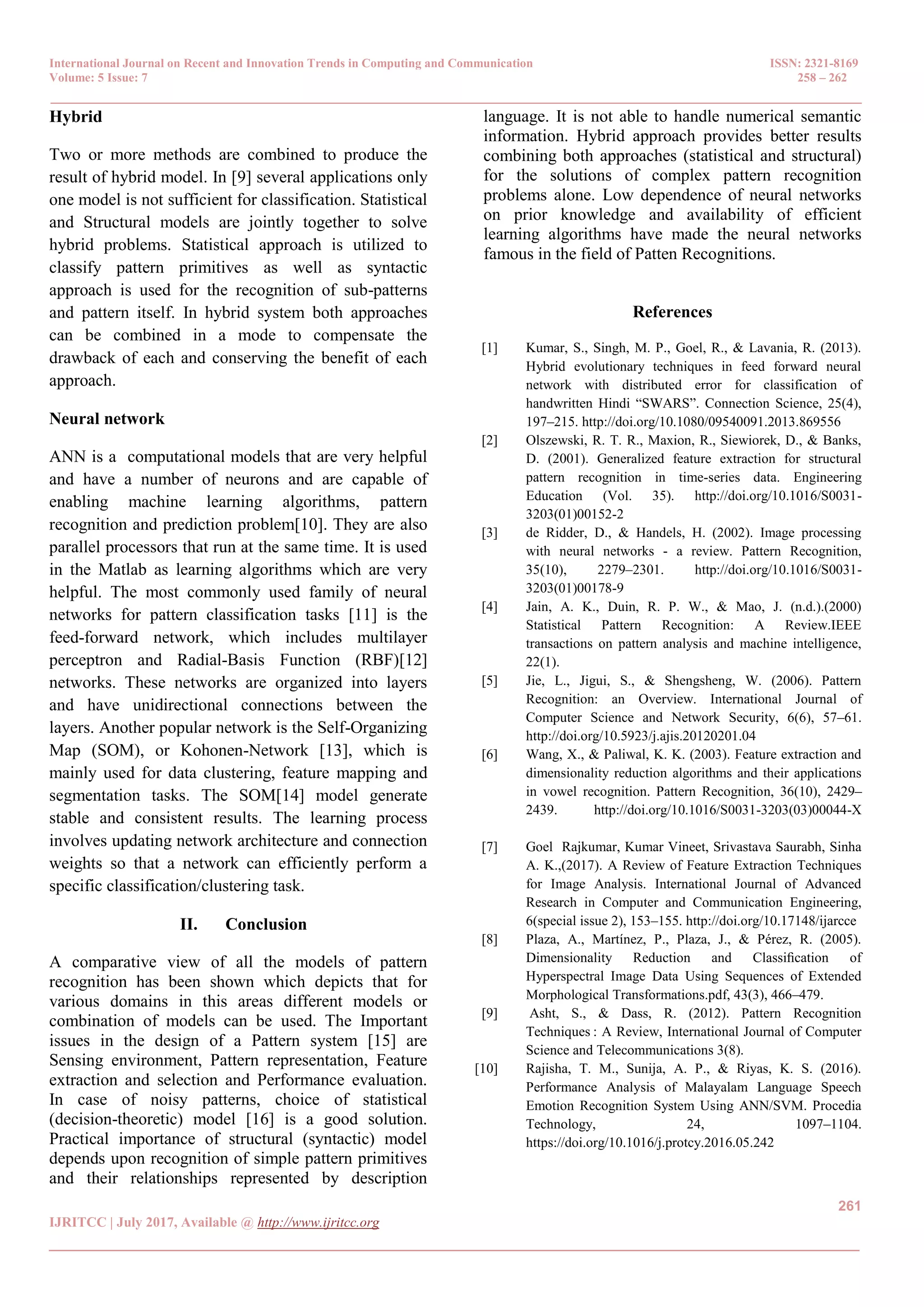 A Survey on the Use of Pattern Recognition Techniques | PDF | Artificial Intelligence ...